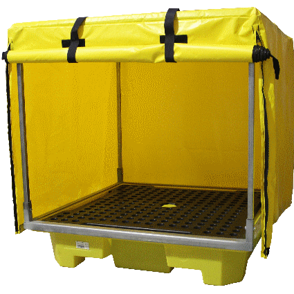 4 Drum Bunded Spill Pallet Framed PVC Cover | Stratex