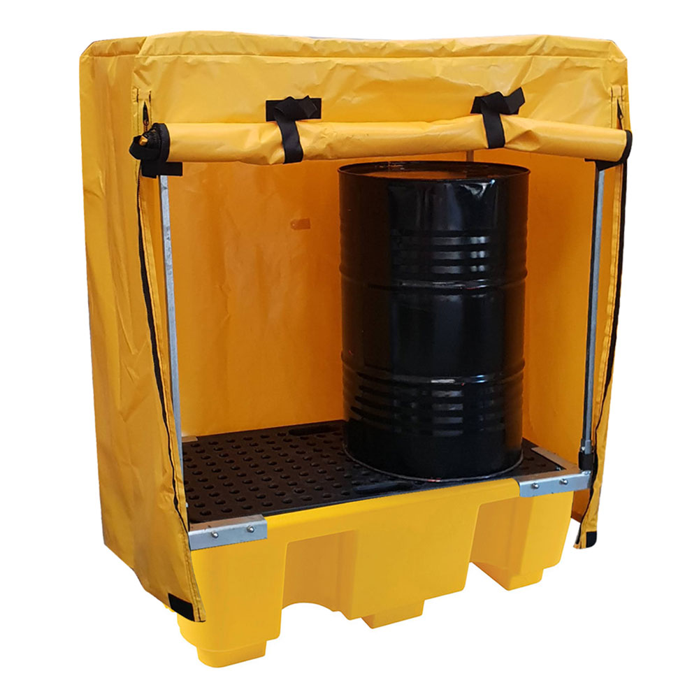 2 Drum Bunded Spill Pallet Framed PVC Cover | Stratex