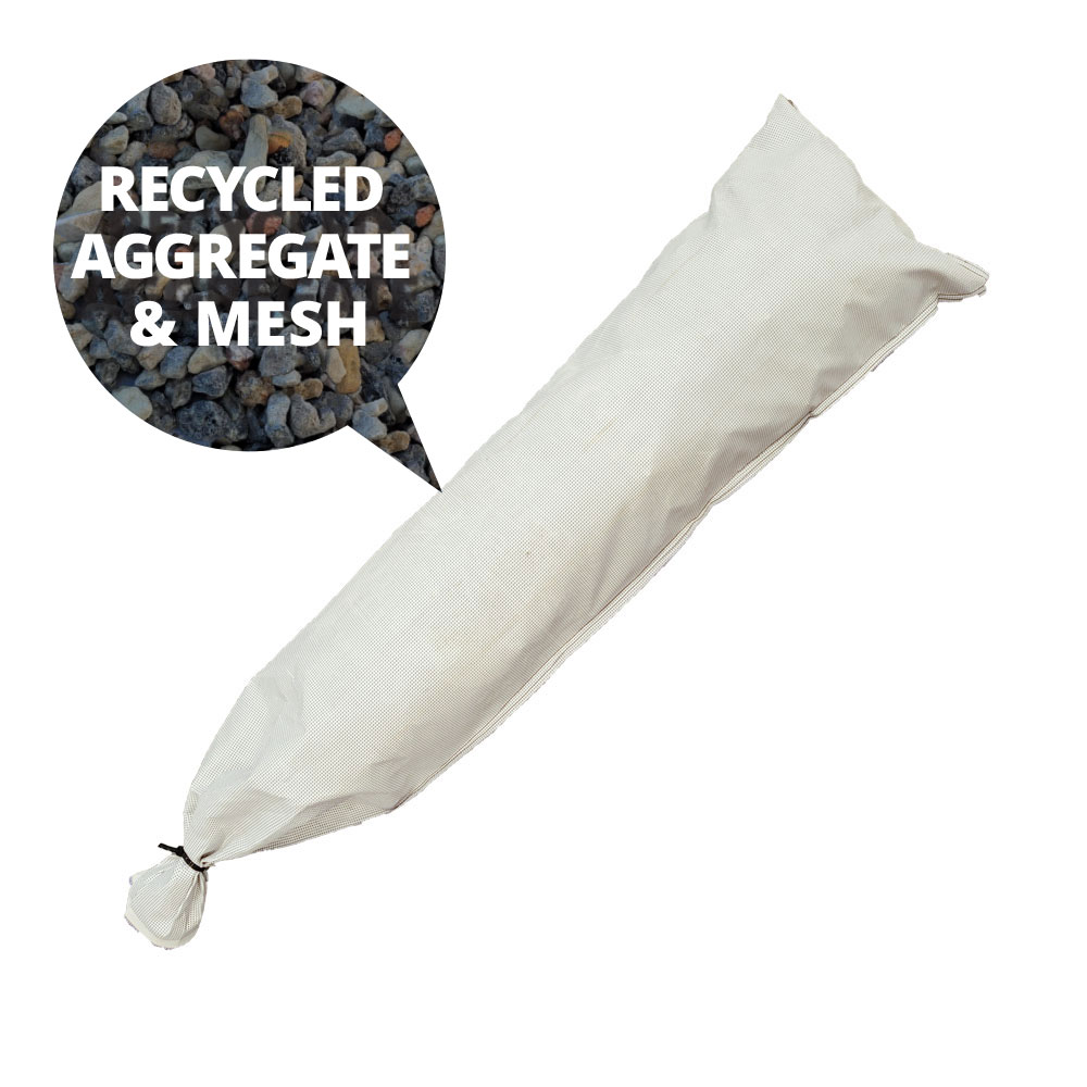 100% Recycled Silt & Hydrocarbon Sock – 150mm x 1m – Pre-filled (Each ...