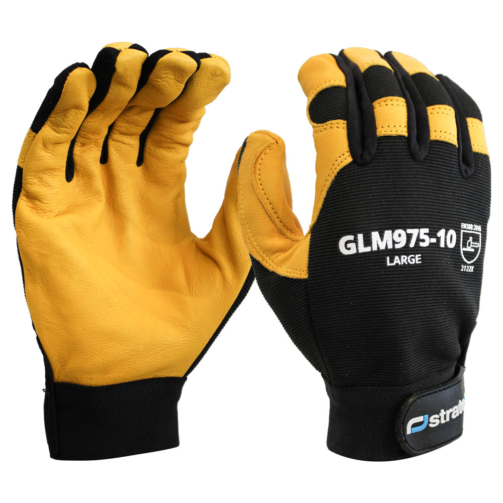 Stratex Leather Mechanics Gloves - Medium | Stratex