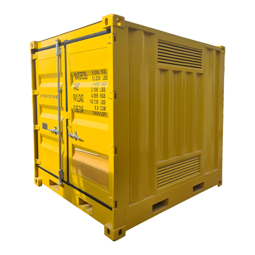 Dangerous Goods Bunded Shipping Container - 8 Foot (Front Open) | Stratex