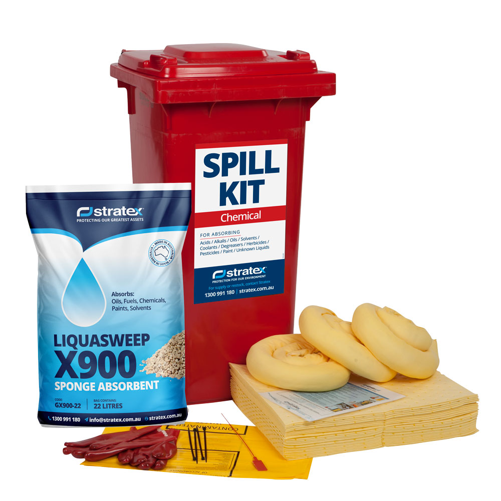 120L Wheeled Bin Economy Spill Kit - Chemical | Stratex